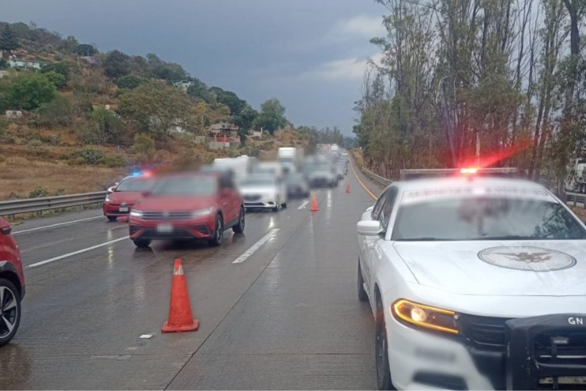 Accidente en autopista México-Querétaro; hay cierre de circulación